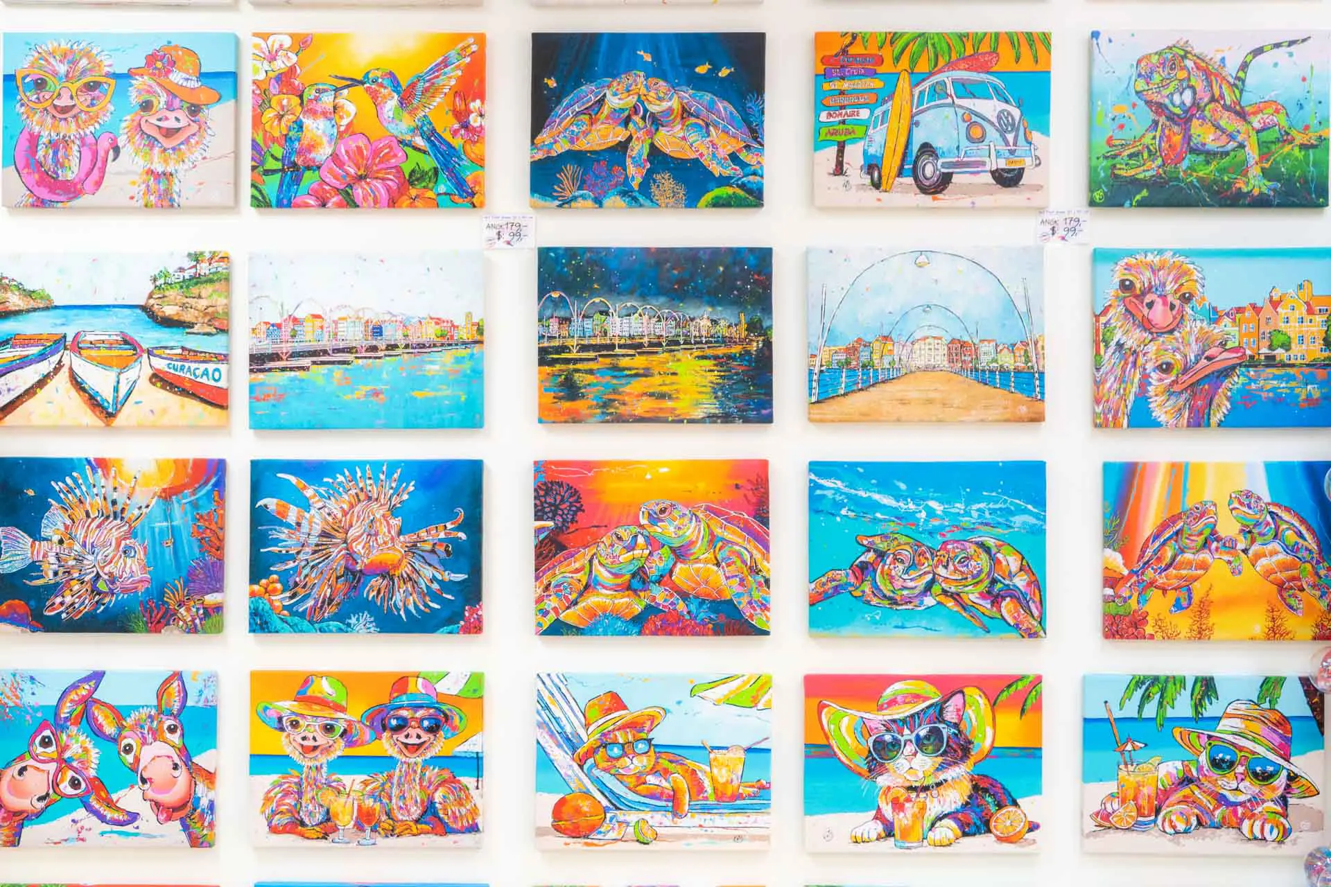 Happy Paintings in Curacao | Renate Rolefes Art Gallery