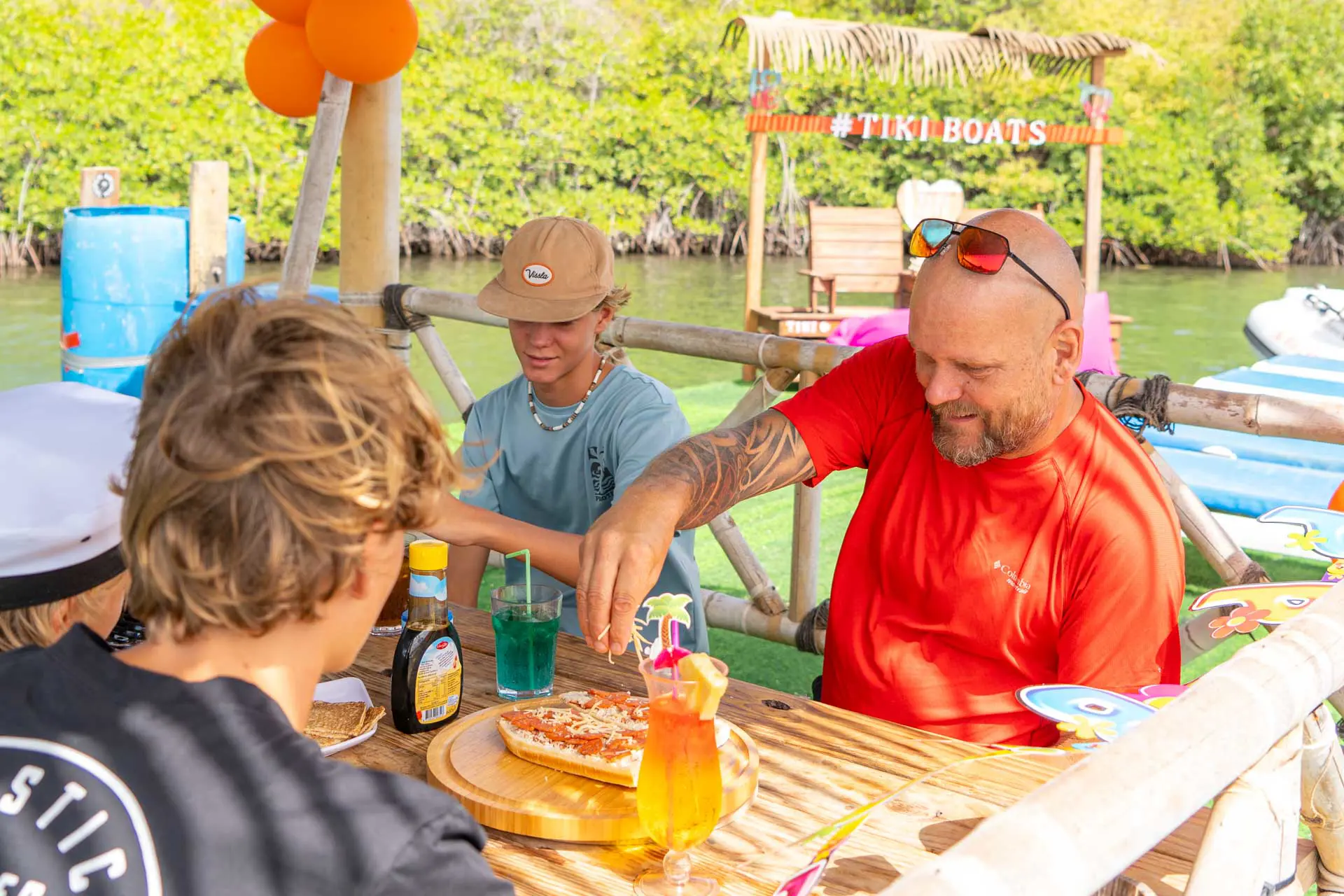 Tiki XL BBQ Boat | Tiki Boats Rental Curacao - My Curacao Guide